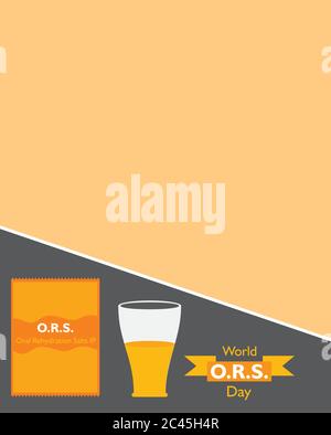 vector illustration of world ORS day poster or banner design Stock ...