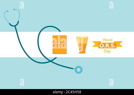 vector illustration of world ORS day poster or banner design Stock ...
