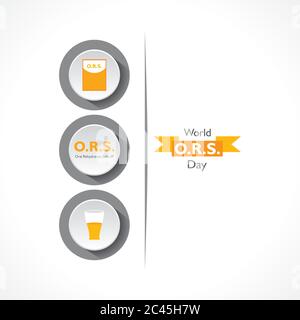 vector illustration of world ORS day poster or banner design Stock ...