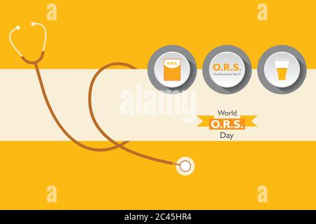 vector illustration of world ORS day poster or banner design Stock ...