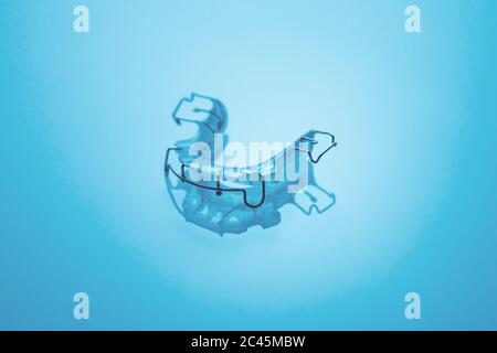 Closeup metal brackets on teeth. Smile with braces. Concept of dental ...