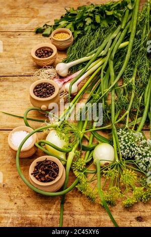 Dry Organic Pickling Spices in a Bowl Stock Photo - Alamy