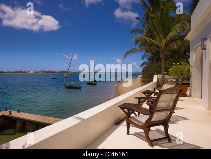 View on the sea from forodhani house, Lamu county, Shela, Kenya Stock ...