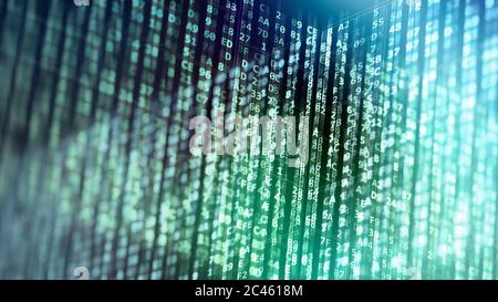 Ge with Abstract Technology Binary code Background.Digital binary data ...