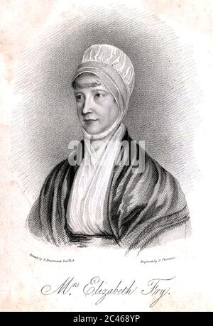 ELIZABETH FRY (1780-1845) English prison reformer and Quaker ...