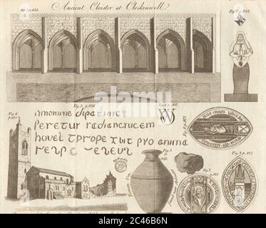 Clerkenwell cloister. Aulcester. St James Carmelite church, Athboy 1785 ...