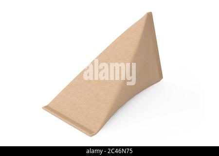 Cardboard Triangle Box Cream, Juice or Milk Pack Mock Up on a white ...