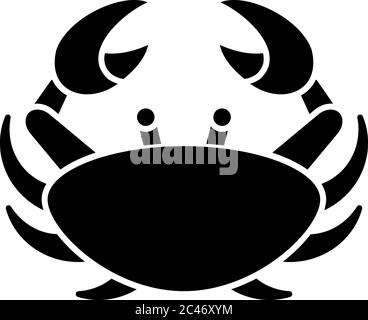 Crab glyph icon, animal and underwater, aquatic sign vector graphics, a ...