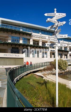 Signs at Fountain Walk, Liberty Square, Charleston, South Carolina, USA ...