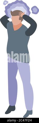 cartoon office man with crazy idea with speech bubble Stock Vector ...