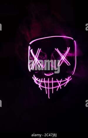 the purge horror led mask Stock Photo - Alamy