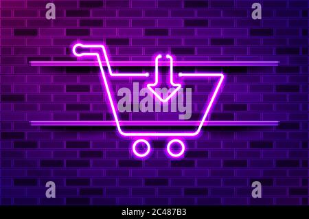 Convenience store vector neon light board sign illustration Stock ...