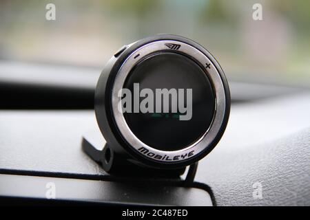 The international award winning Mobileye device inside a Legion Cab ...