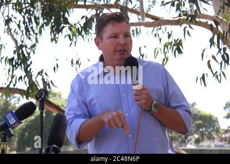 Liberal member for Reid Craig Laundy arrives at an event at Parliament ...