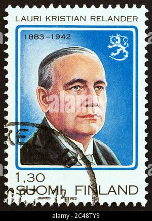 FINLAND - CIRCA 1983: stamp printed by Finland, shows Kitkajoki River ...