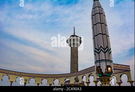 The tower at Great Mosque of Central Java (Masjid Agung Jawa Tengah) in ...