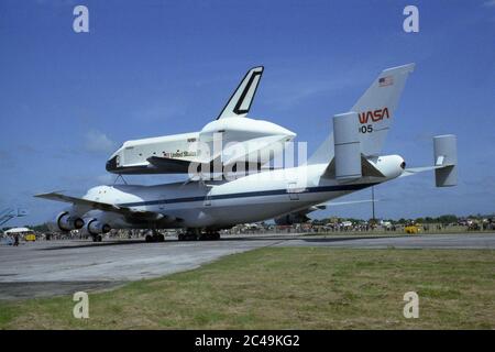 NASA Space Shuttle Enterprise visits London Stansted Airport on a ...