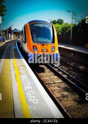 London overground train station sign London UK Stock Photo - Alamy