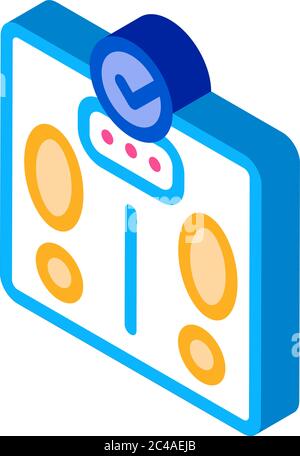 weighing food isometric icon vector illustration color Stock Vector ...