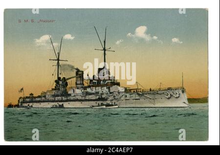 German Nassau class battleship SMS 'Rheinland', by Volcan AG, Stettin ...