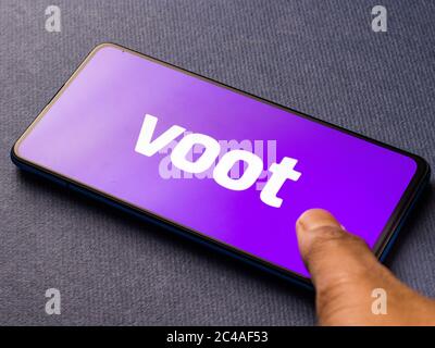 Voot mobile app logo - a video streaming service photographed for stock ...