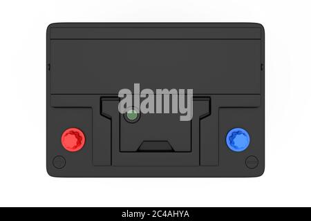 Top View of Rechargeable Car Battery 12V Accumulator with Abstract ...