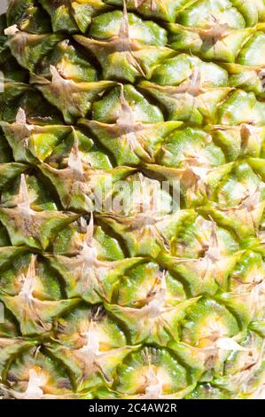Three pineapples on an orange background Stock Photo - Alamy