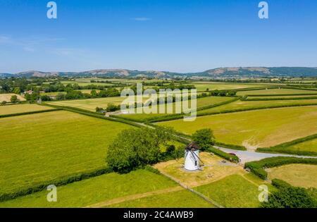 A general view of ashton Windmill in Somerset Stock Photo - Alamy