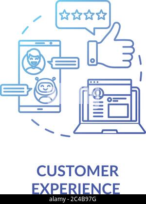 User experience evaluation blue gradient onboarding mobile app screen ...