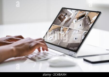 web camera on laptop screen with copy space Stock Photo - Alamy