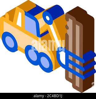 Logging Machine Logger Loader. Icon depicting heay machinary equipment ...