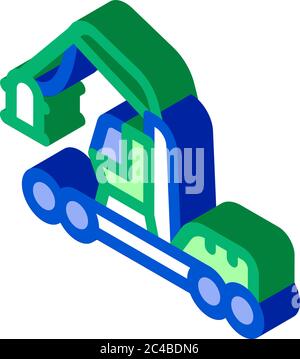 Logging Machine Logger Loader. Icon depicting heay machinary equipment ...