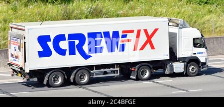 Screwfix articulated delivery trailer and hgv distribution lorry truck ...