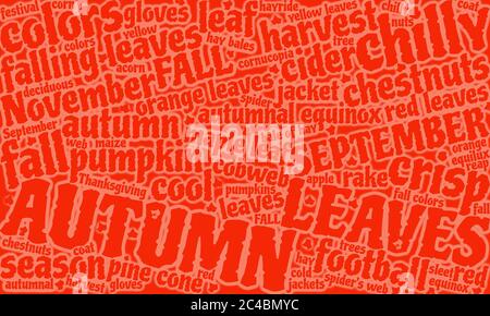 Word cloud concept illustration of autumn fall season Stock Photo - Alamy