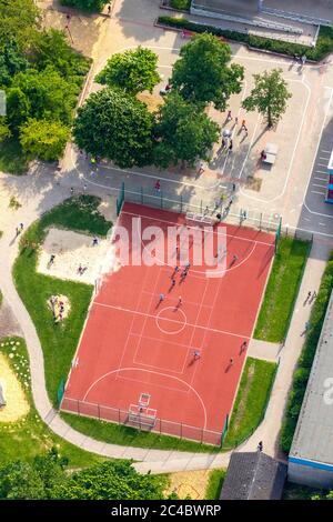 Aerial view, Bodelschwingh School and Jacob Grimm School, Walburger ...