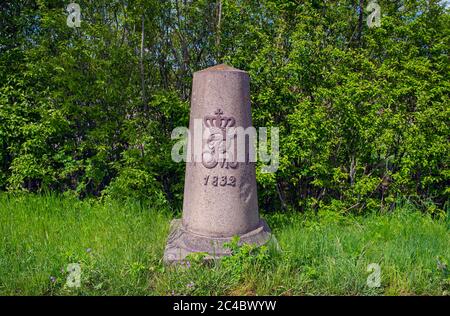 landmark between Altona and Kiel at the country road with the royal ...