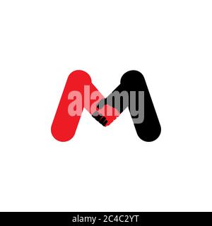 letter m handshake colorful symbol logo vector Stock Vector Image & Art ...
