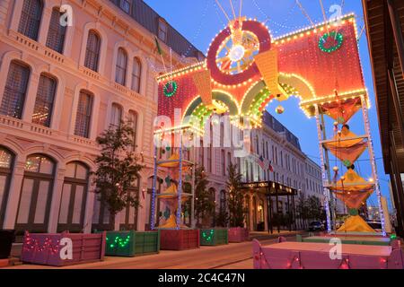 Boone Powell Arch in historic district. Galveston, Texas, USA Stock ...