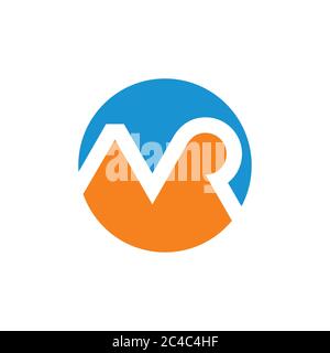 letter mr simple geometric line logo vector Stock Vector Image & Art ...
