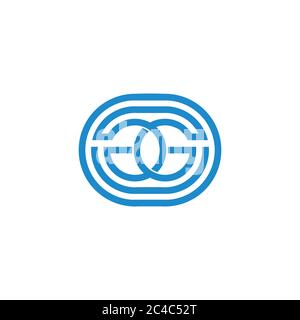 Letter gG circle geometric symbol simple logo vector Stock Vector Image ...