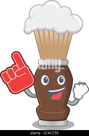 Shaving foam cartoon picture design showing OK finger pose Stock Vector ...