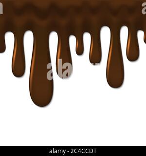 liquid chocolate background, template for banner design Stock Vector ...