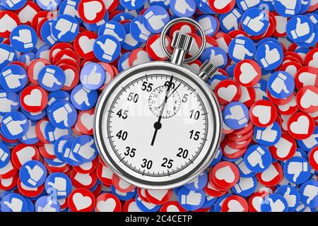 Heap of Social Media Network Love and Like Heart Badges Coins ...