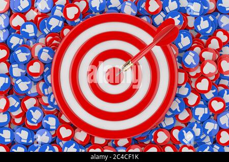 Heap of Social Media Network Love and Like Heart Badges Coins ...