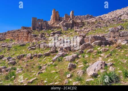 The Upper Roman temple, Niha, Bekaa valley, Lebanon Stock Photo - Alamy