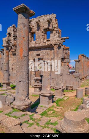 Es-Serai (Seraya), Basilica, Qanawat, Syria Stock Photo - Alamy