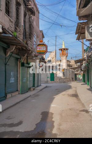 Aleppo - Minaret in the Old City Stock Photo - Alamy