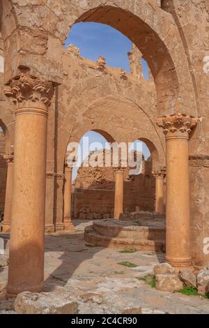 Ruins of the Byzantine basilica of the Resafa fortress, Sergiopolis ...