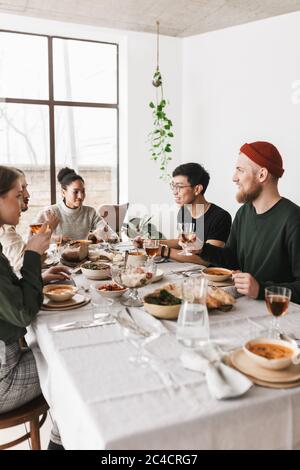 Cool african american guys having fun on blue, collage Stock Photo - Alamy