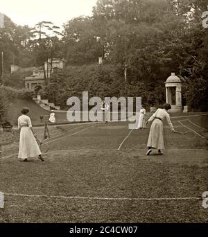 Tennis Players early 1900s Stock Photo - Alamy